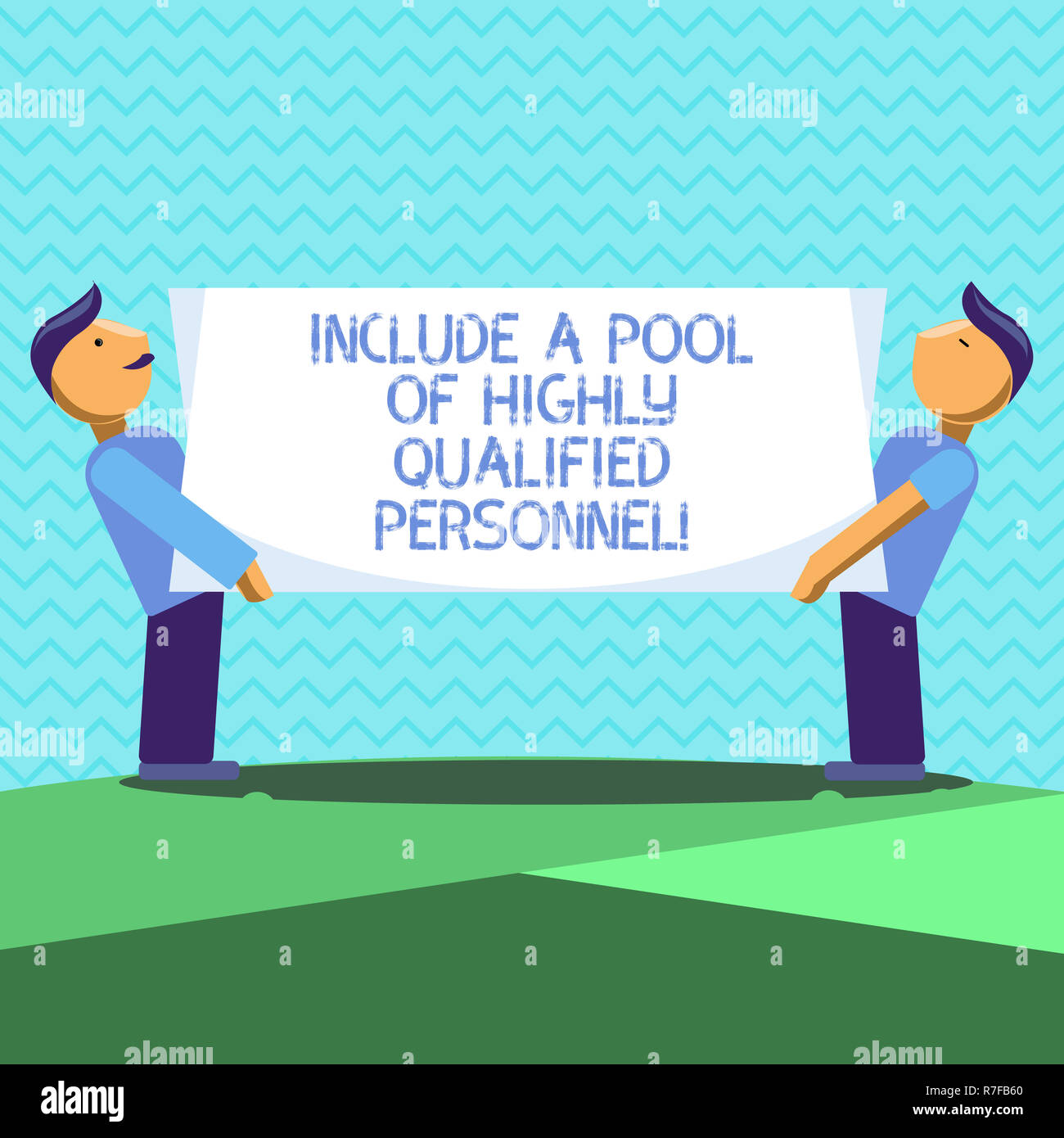Text sign showing Include A Pool Of Highly Qualified Personnel ...