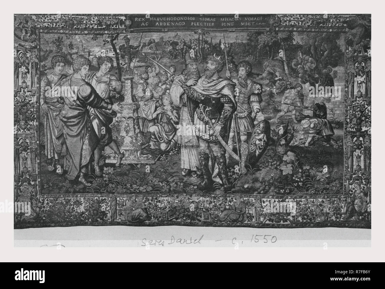 Story of three Hebrews in fiery furnace Stock Photo - Alamy