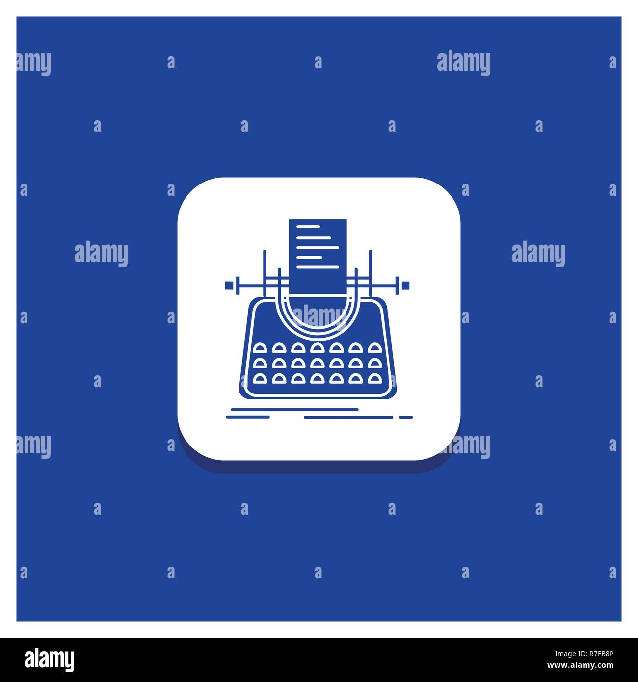 Classic blue typewriter Stock Vector Images - Alamy