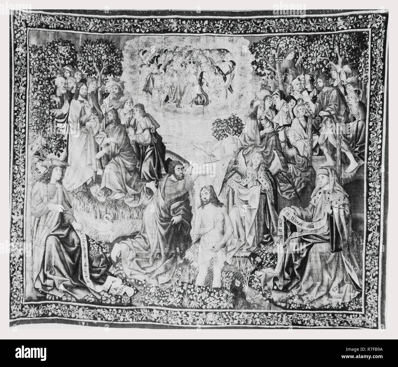 Public life of Christ: Baptism of Christ in river Jordan Stock Photo ...