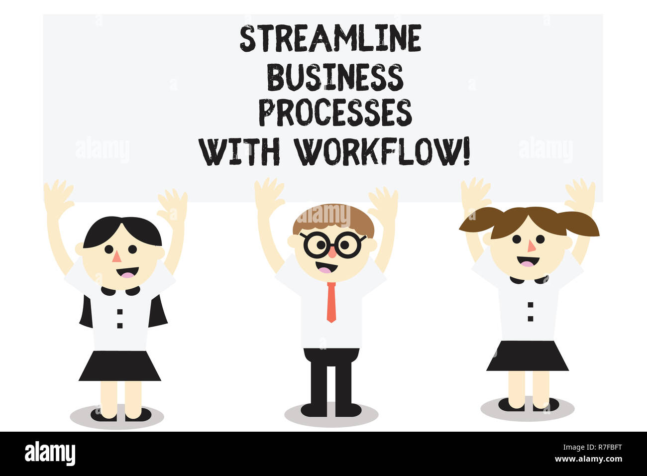 Word Writing Text Streamline Business Processes With Workflow Business Concept For Computer