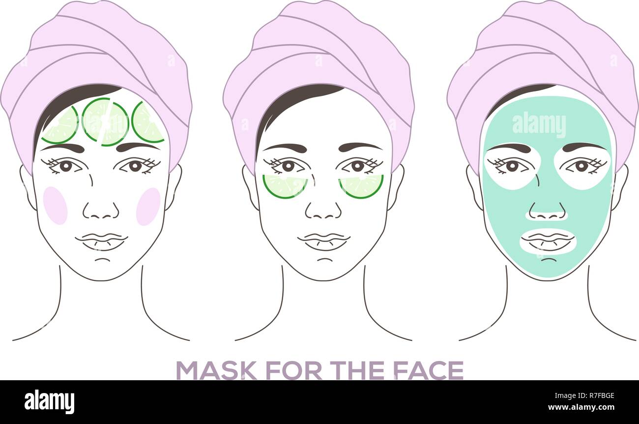 Clay mask of a woman Stock Vector Images - Alamy