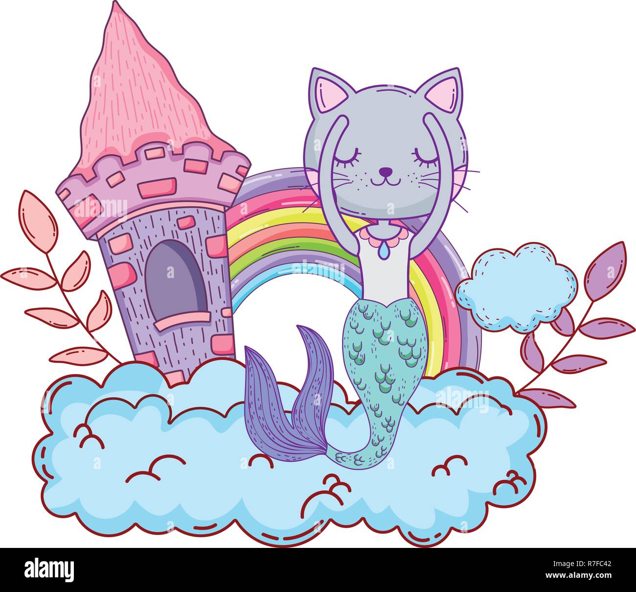 Beautiful colors in clouds Stock Vector Images - Alamy