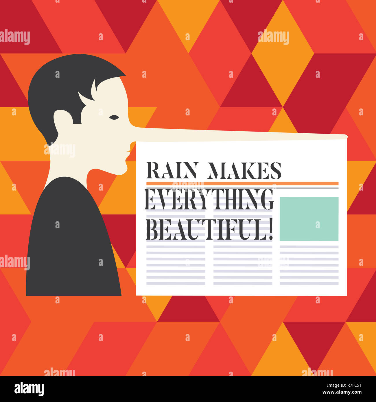 Writing note showing Rain Makes Everything Beautiful. Business photo ...