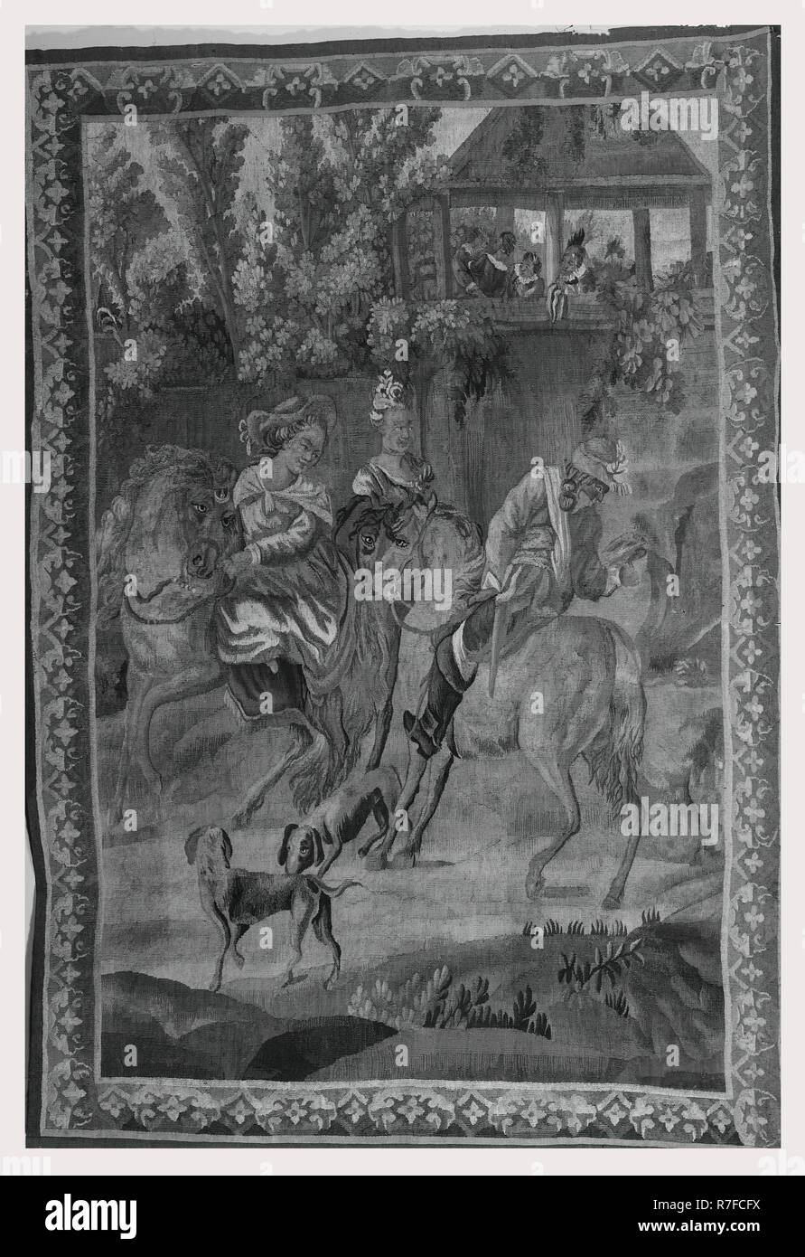 The hunters meet Stock Photo - Alamy