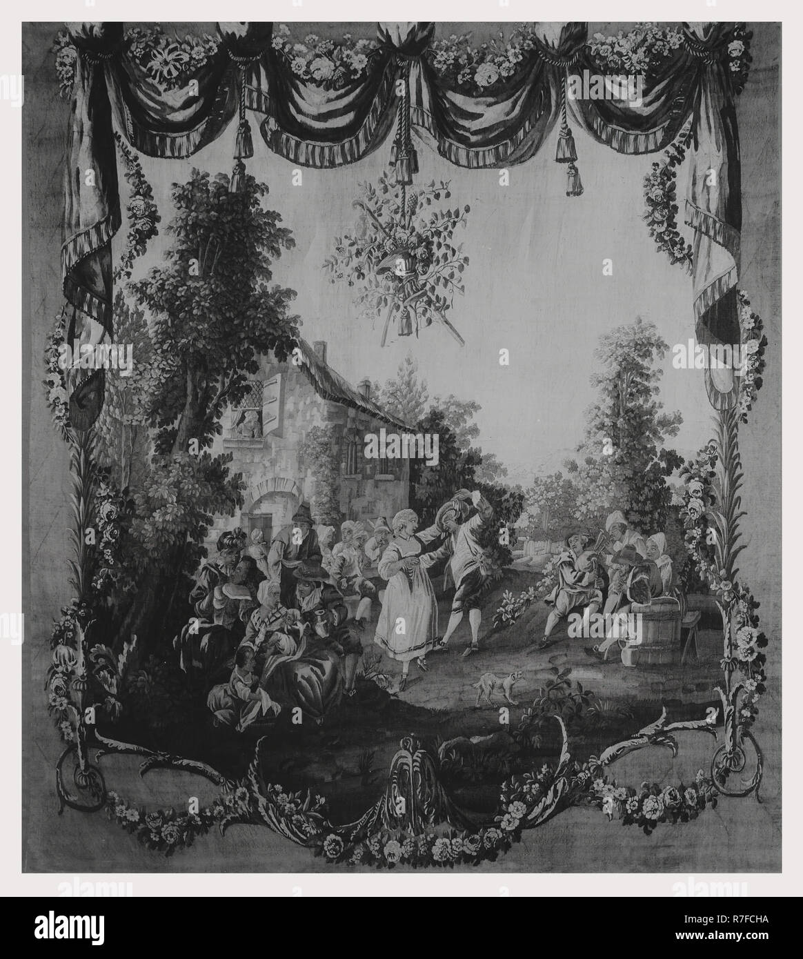 Outdoor celebration with peasants dancing Stock Photo - Alamy