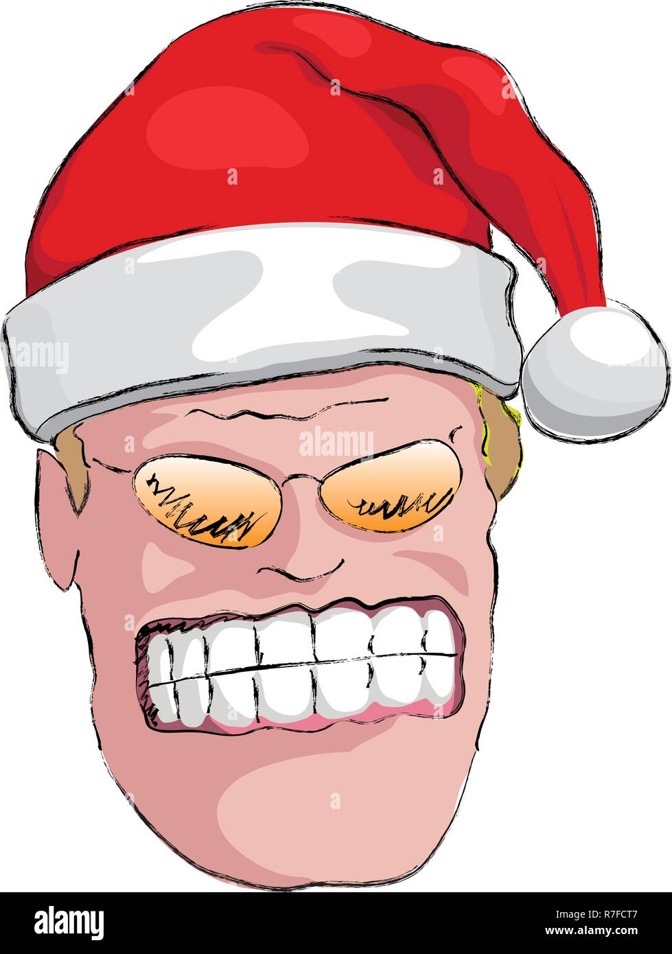 Cute santa claus in funny Stock Vector Images - Alamy