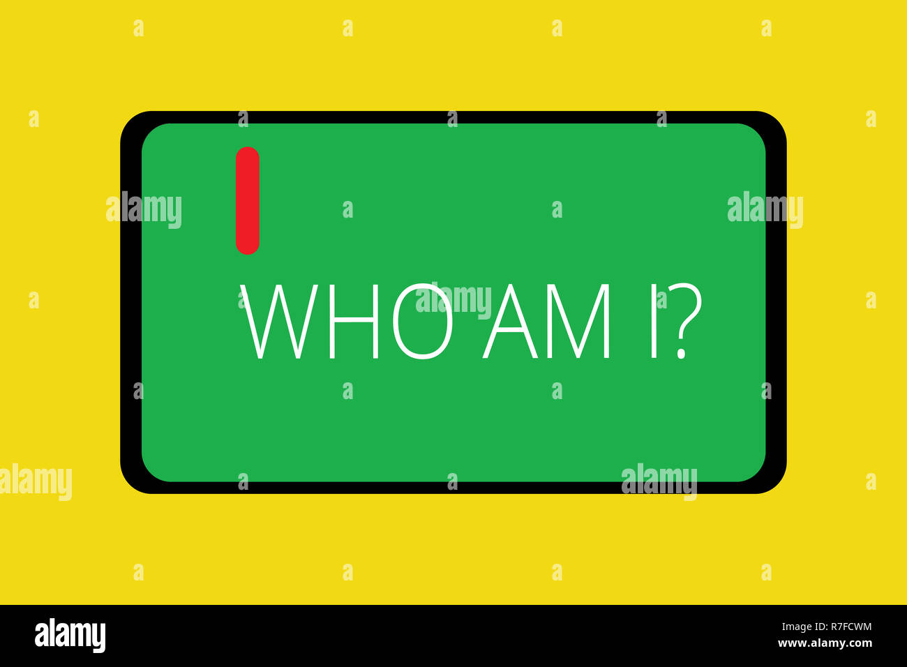 Word writing text Who Am I question. Business concept for when being ...