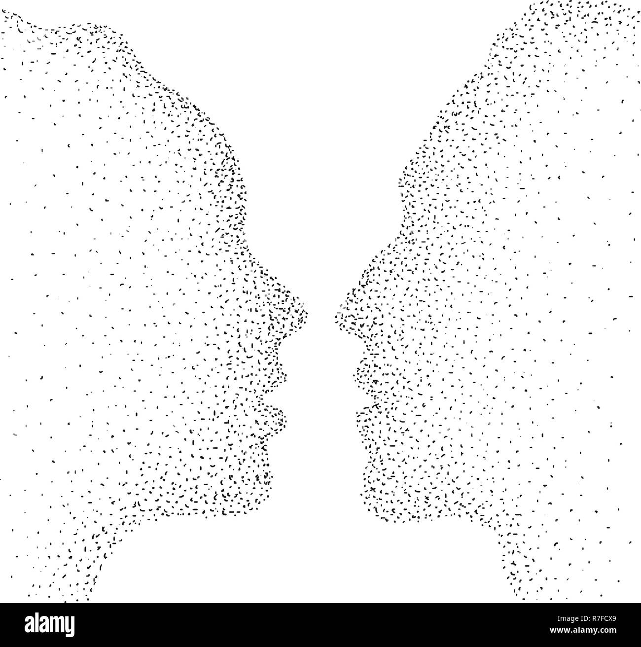 Vector Illustration Of People Kissing Stock Vector Image And Art Alamy