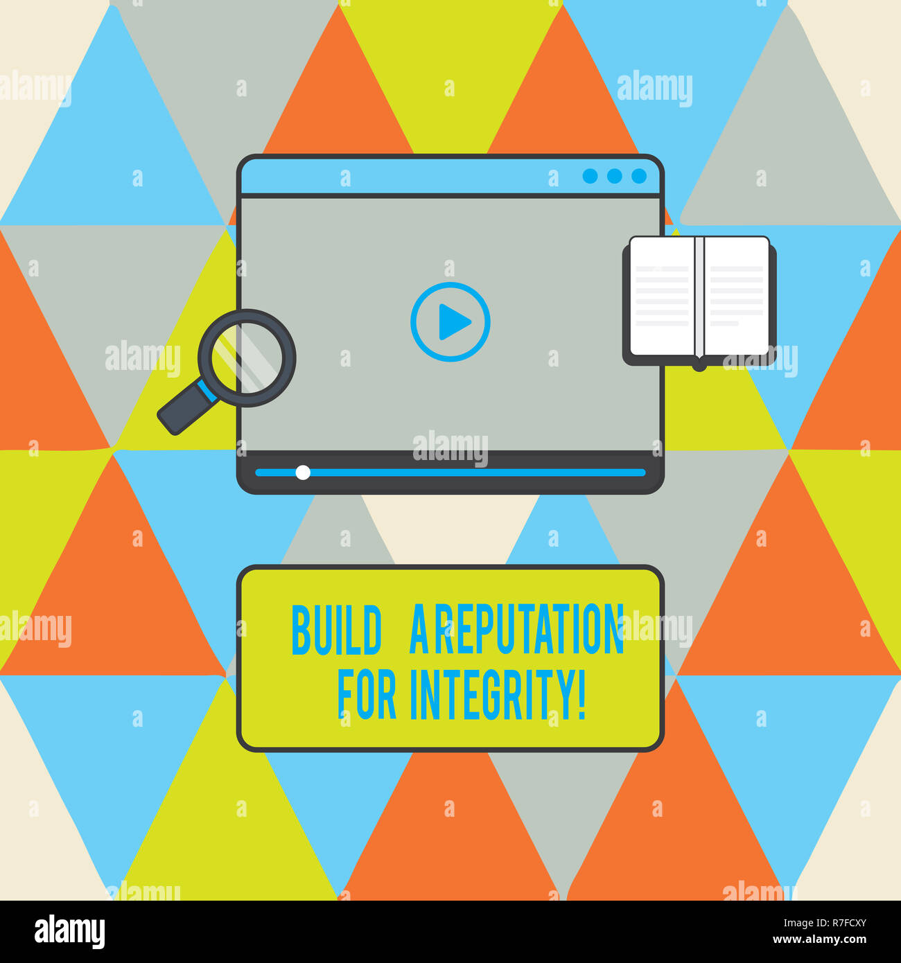 Text sign showing Build A Reputation For Integrity. Conceptual photo ...