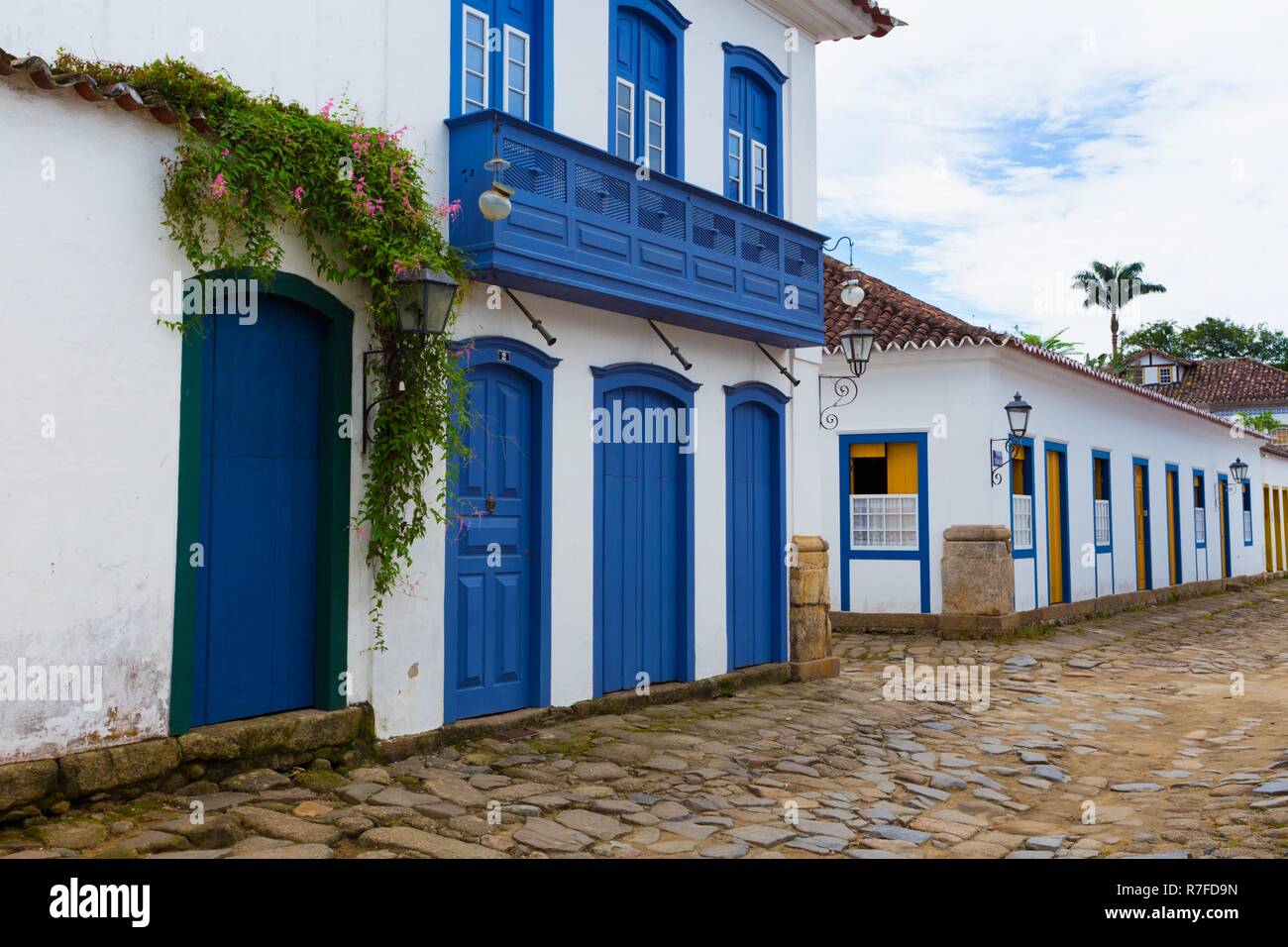 streets of the famous historical town Paraty, Brazil Stock Photo - Alamy