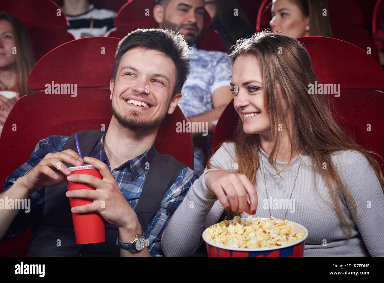 Young couple in movie theater hi-res stock photography and images - Alamy