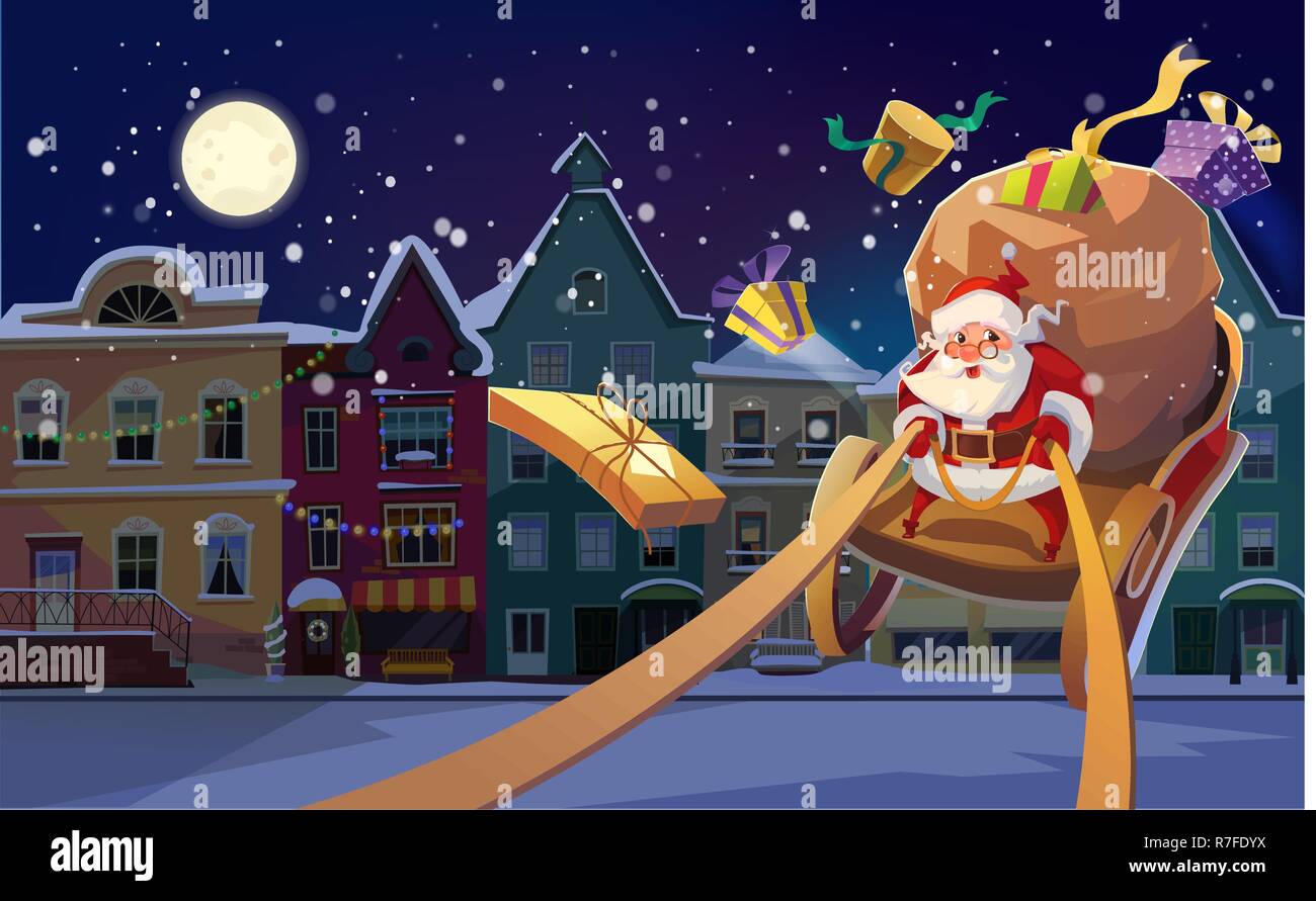 Father christmas and sleigh hi-res stock photography and images - Alamy