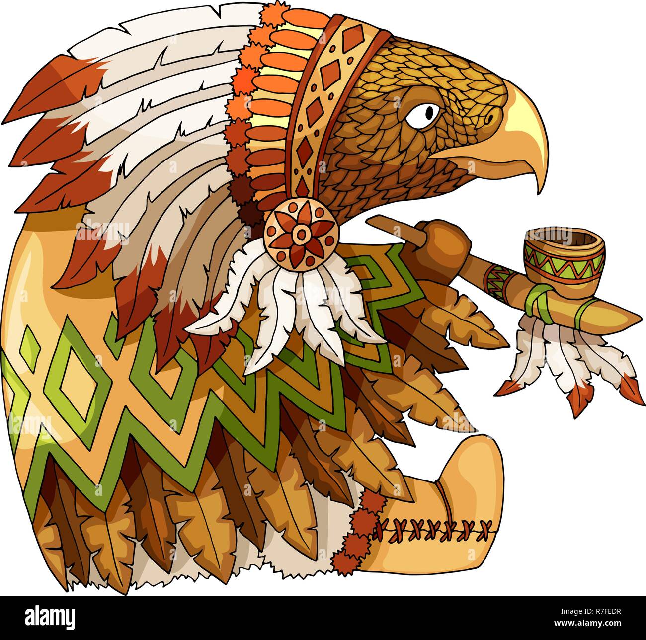 Traditional Native American Art Eagle