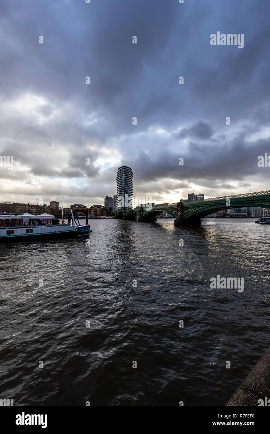 The Lombard Wharf tower from the Chelsea Harbour and Battersea Railway ...