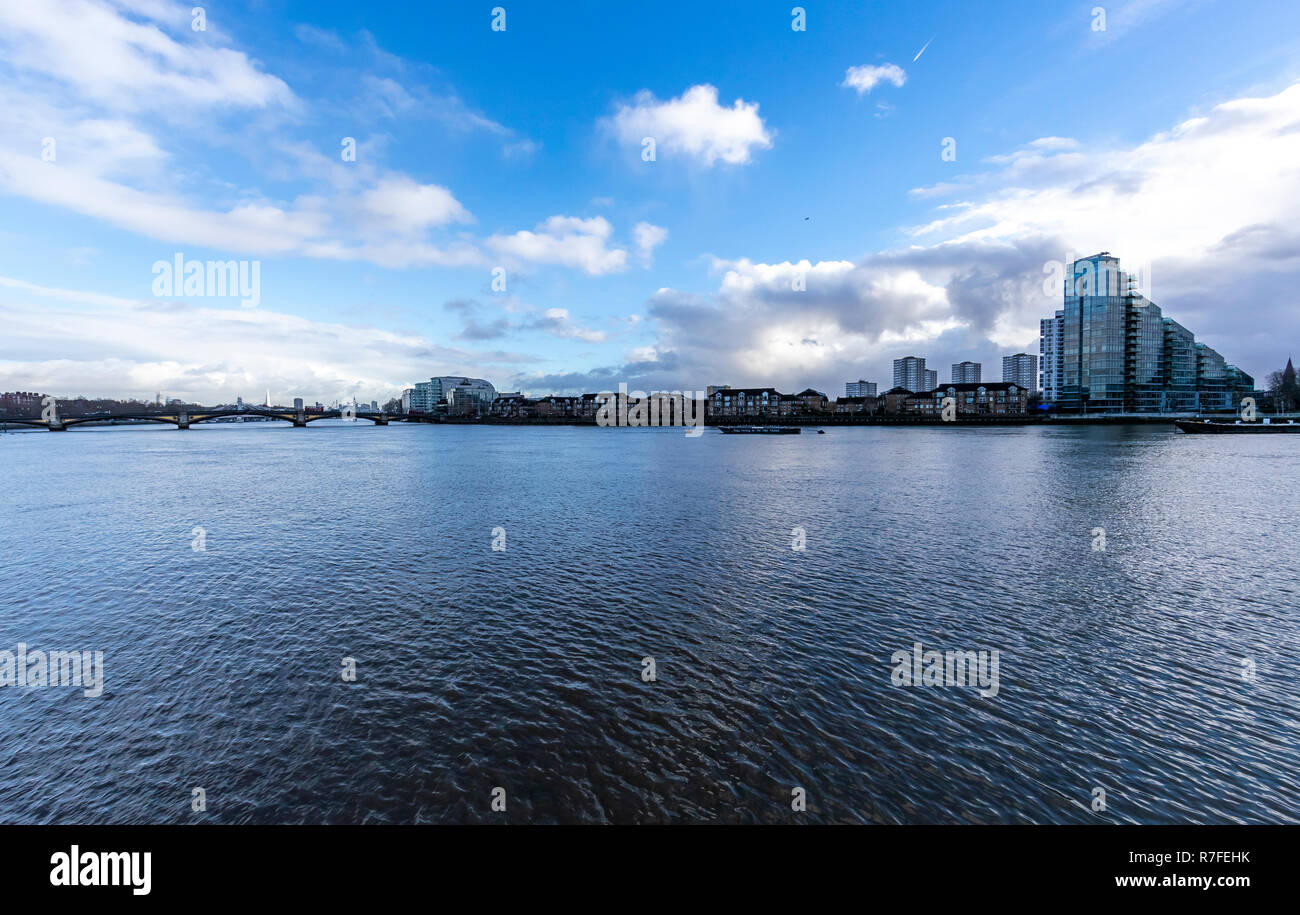 The Montevetro Building on London's southbank at Wandsworth. London. UK ...