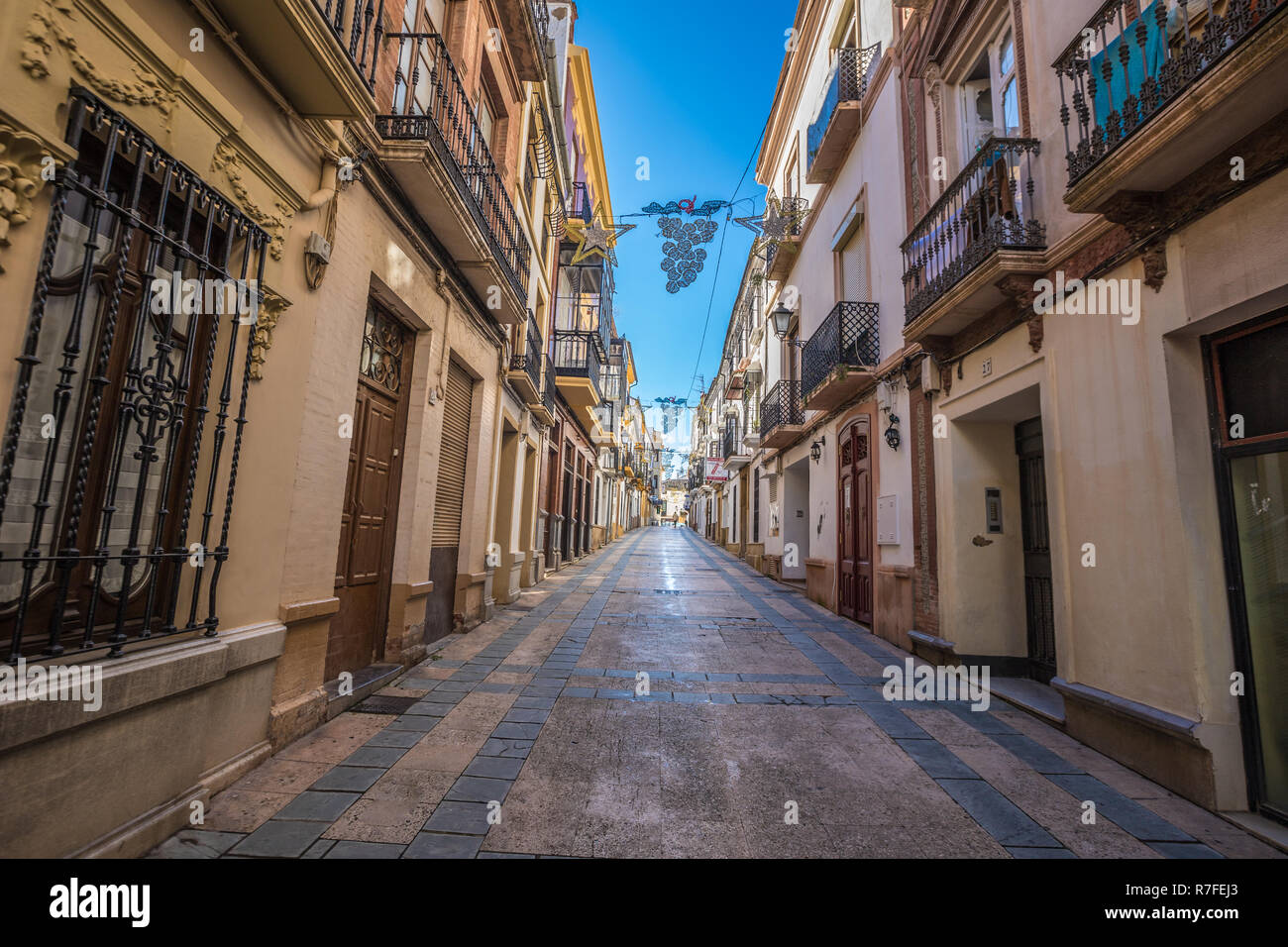 Typical street of Ronda in Spain Stock Photo - Alamy