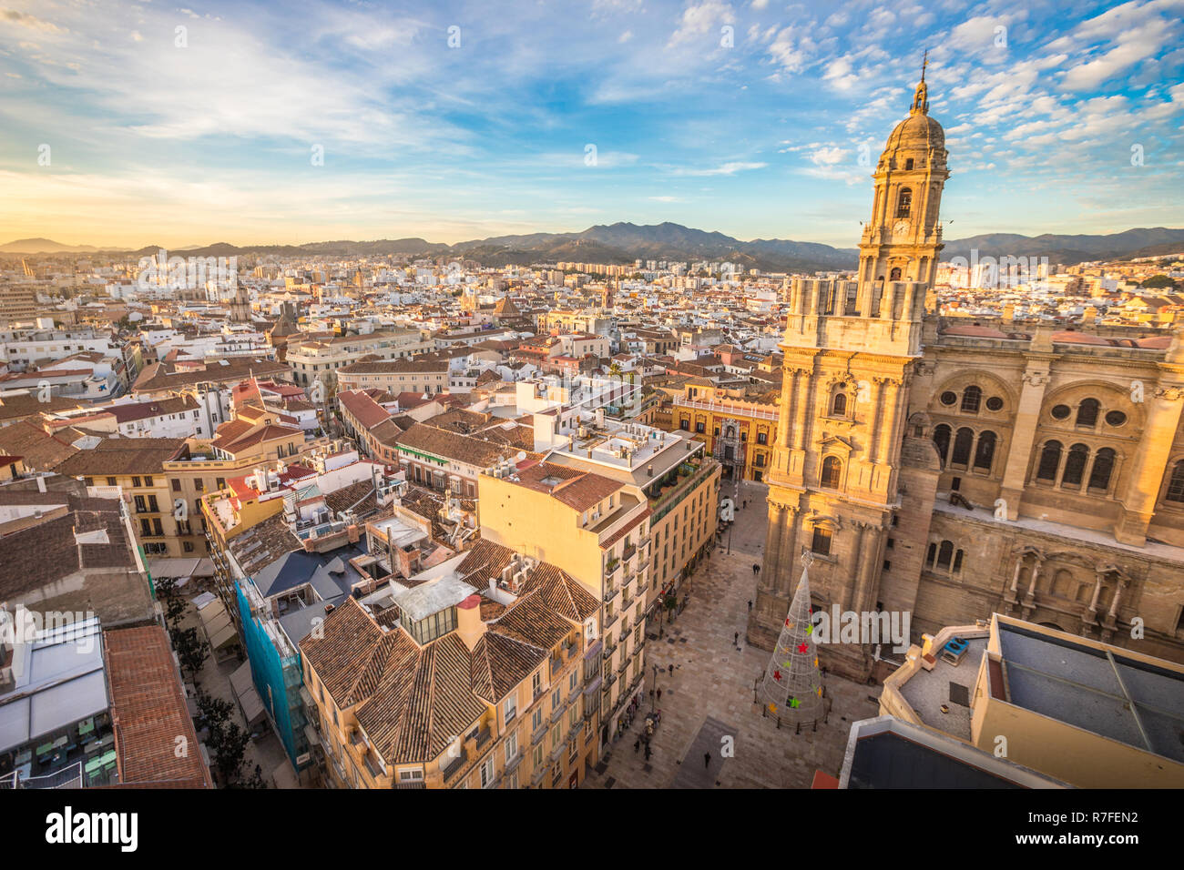 Malaga elevated view malaga town hi-res stock photography and images ...
