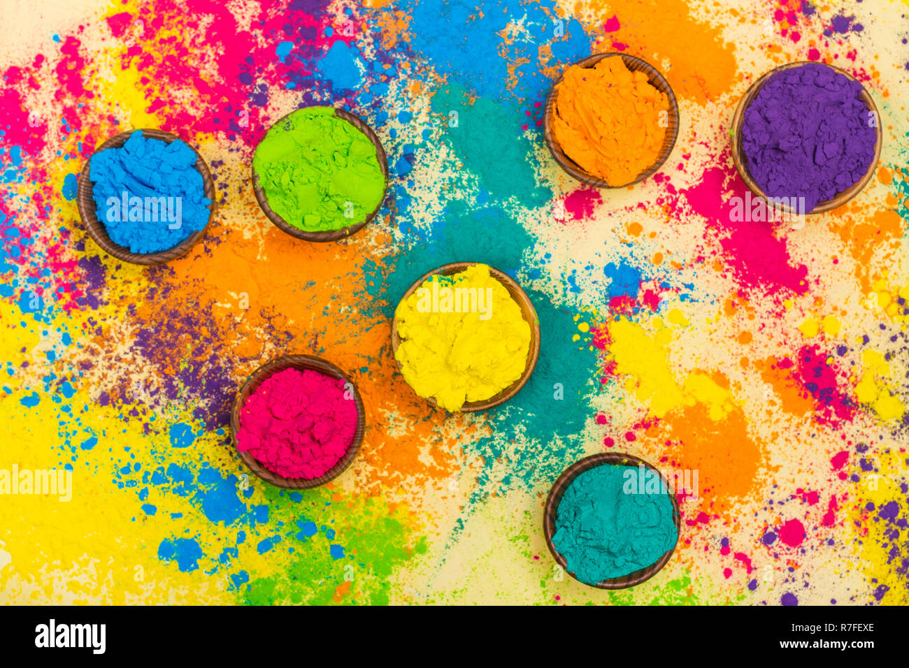Colorful Indian powder paints Stock Photo - Alamy
