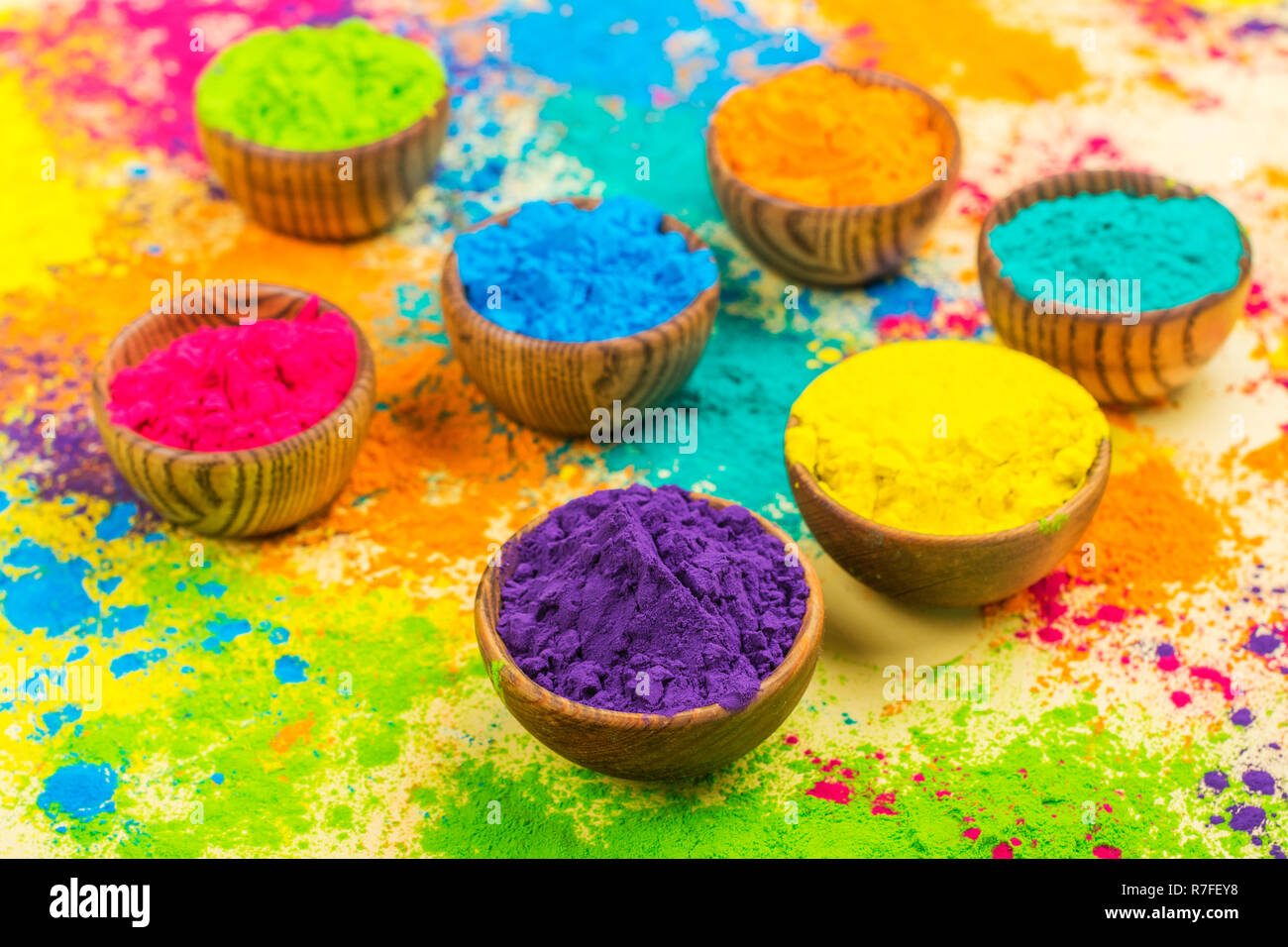 Colorful Indian powder paints Stock Photo - Alamy