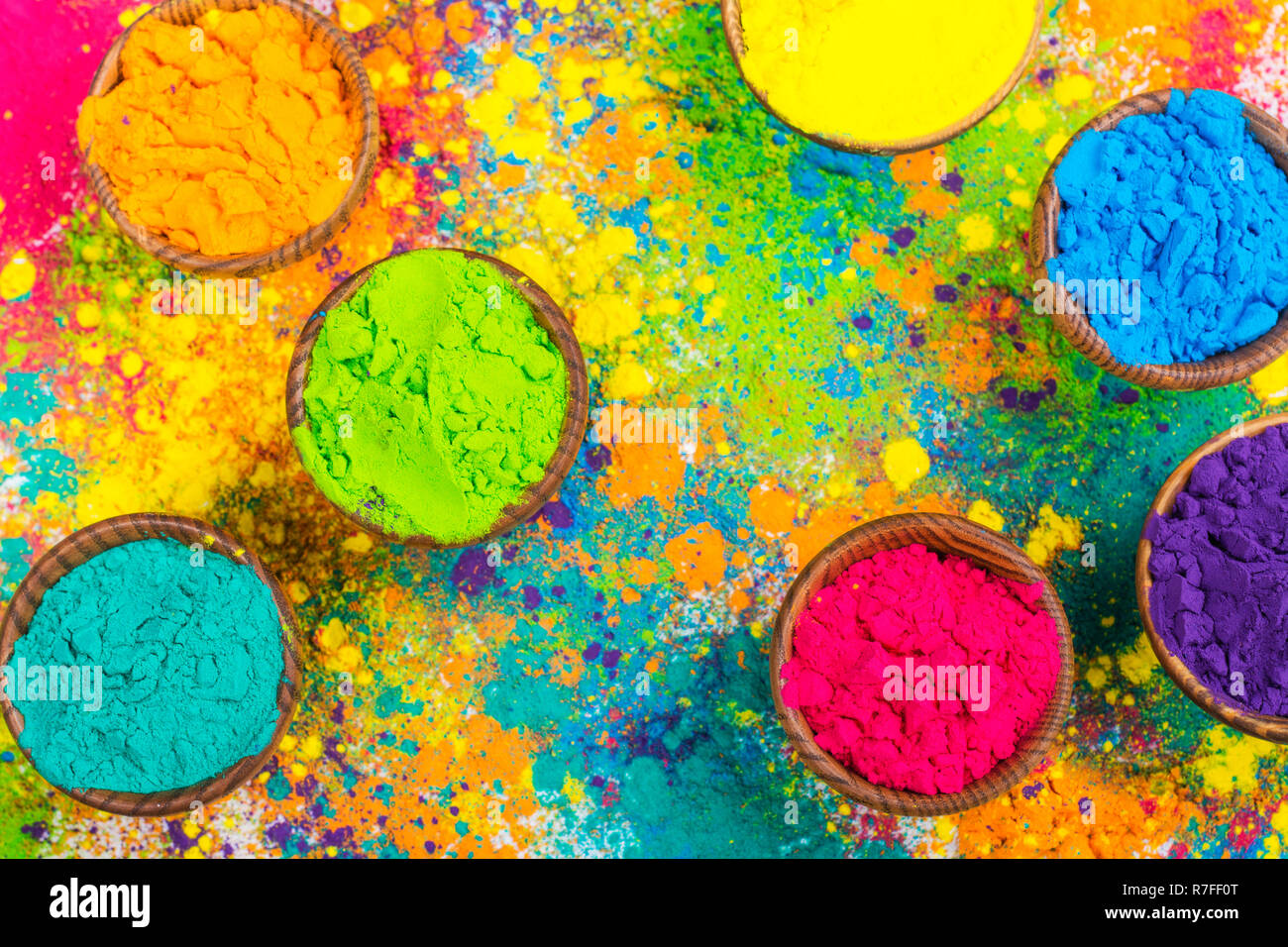 Colorful Indian powder paints Stock Photo - Alamy