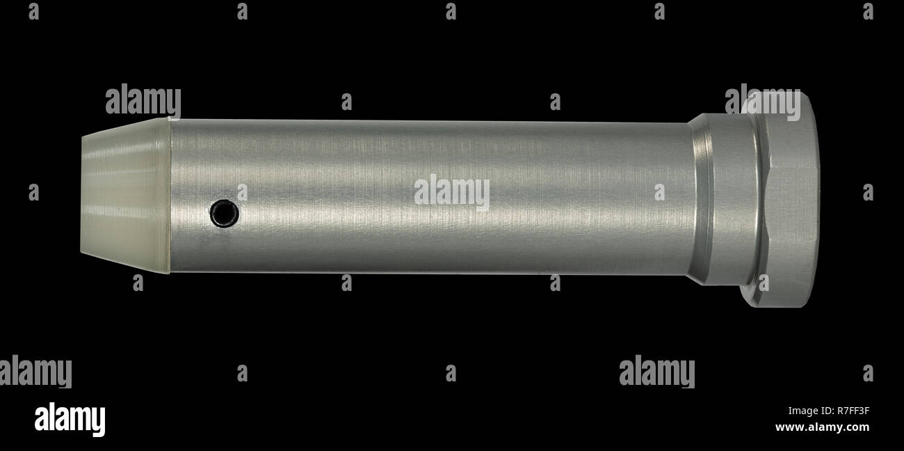 Buffer weight that is used on an AR-15 on black Stock Photo - Alamy