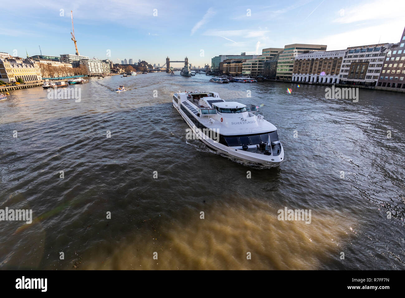 Silver sturgeon river boat hi-res stock photography and images - Alamy