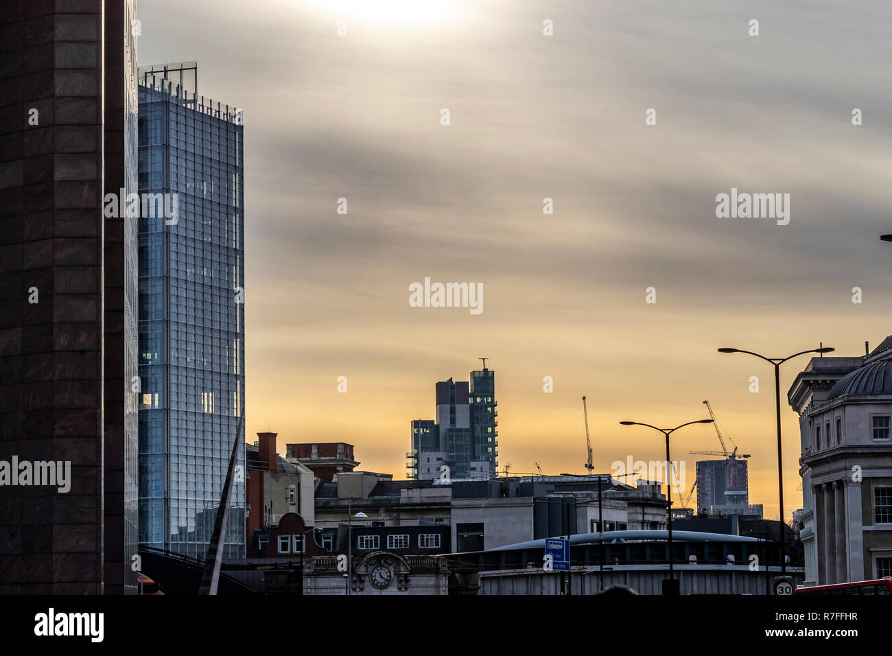 Looking beyond London Bridge to Southwark. London. UK Stock Photo - Alamy