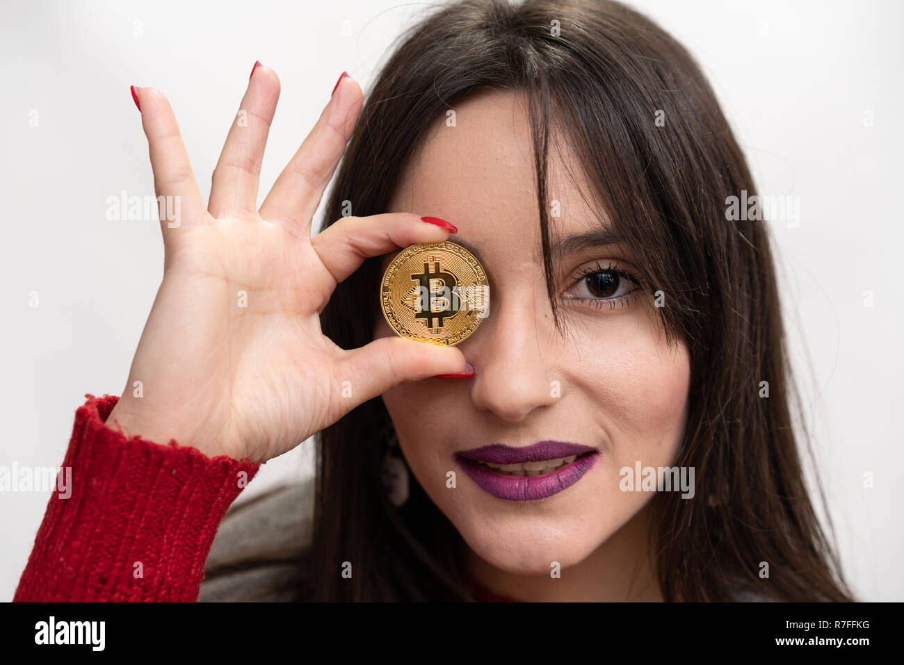 Bitcoin eyes hi-res stock photography and images - Alamy