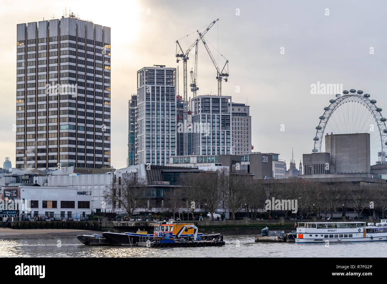 15 Coin Street tower with Lambeth construction works in the background ...