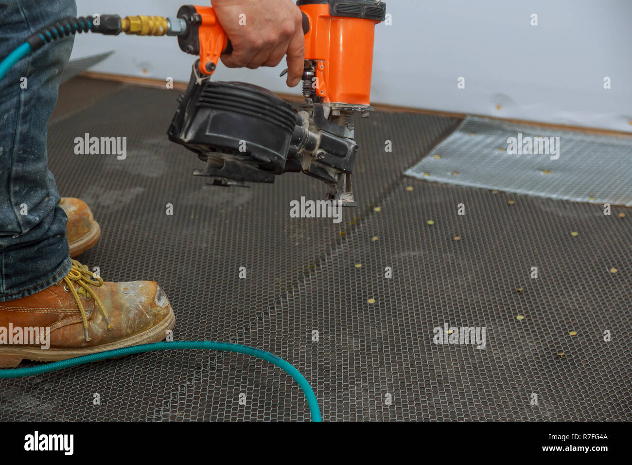 Reinforcing mesh for plastering and installing tiles Stock Photo - Alamy