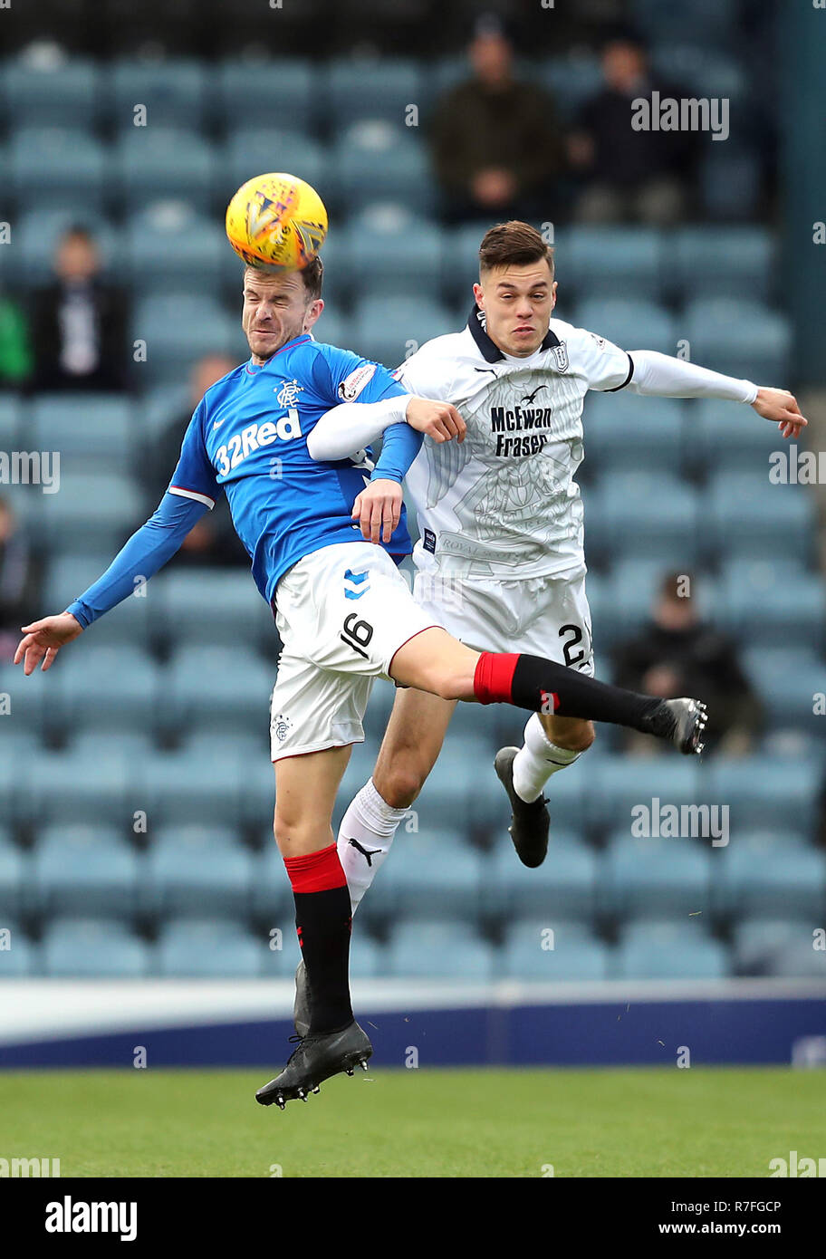 Rangers' Andy Halliday (left) and Dundee's Cammy Kerr battle for the ...