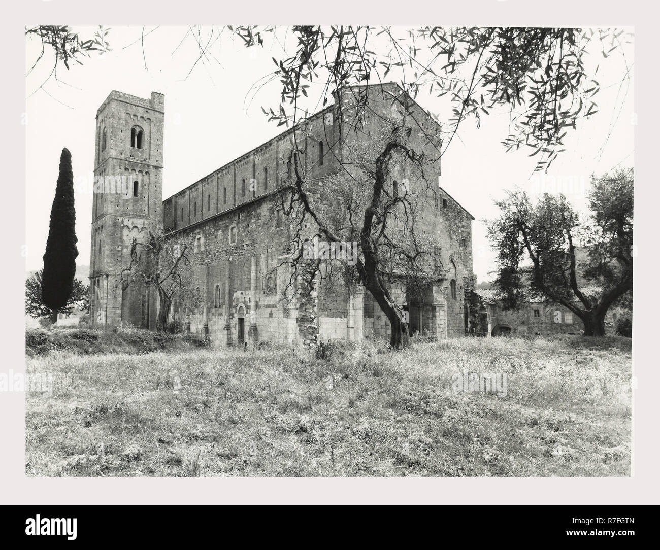 Tuscany Siena Montalcino environs Abbey of S. Antimo Abbey church, this ...