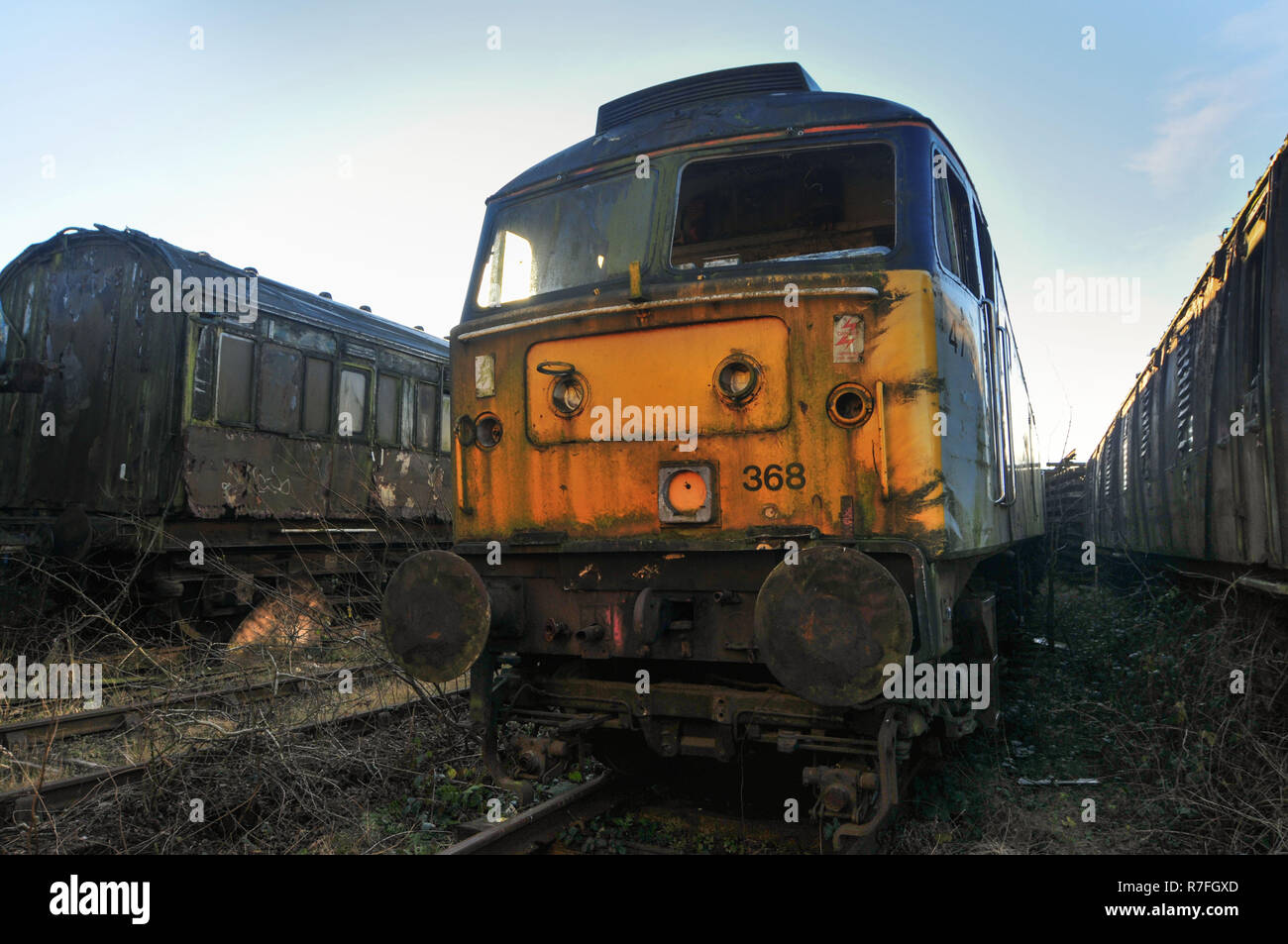 Carnforth, Lancashire, UK, 27th December, 2008. Abandoned steam trains ...