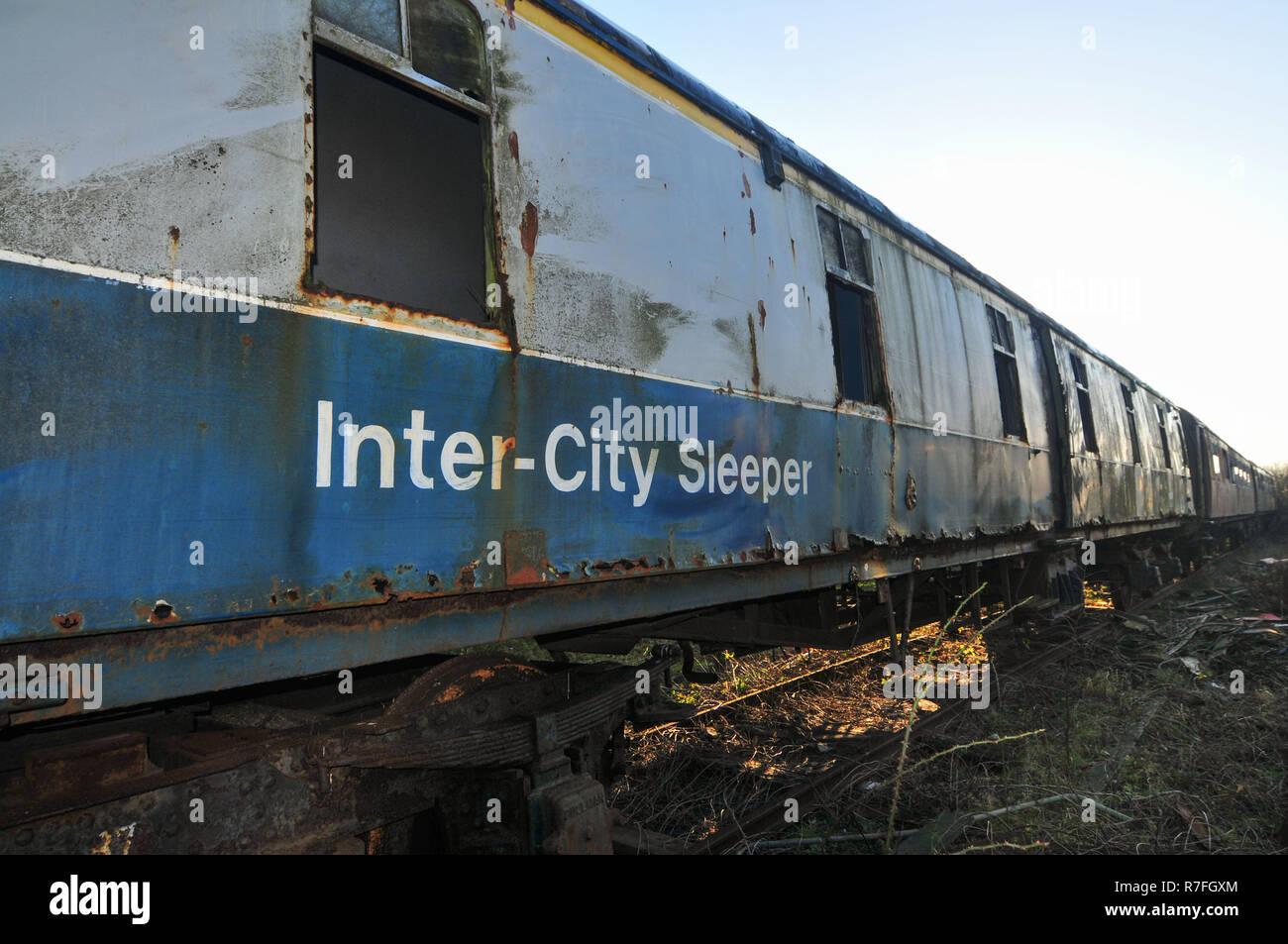 Carnforth, Lancashire, UK, 27th December, 2008. Abandoned steam trains ...