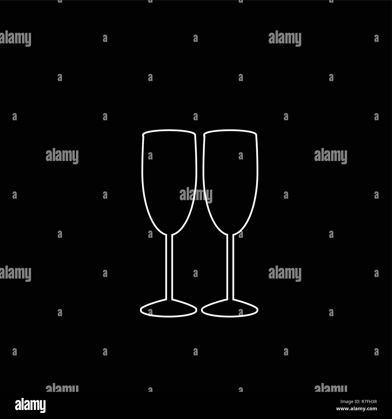 Couple clinking glasses Black and White Stock Photos & Images - Alamy