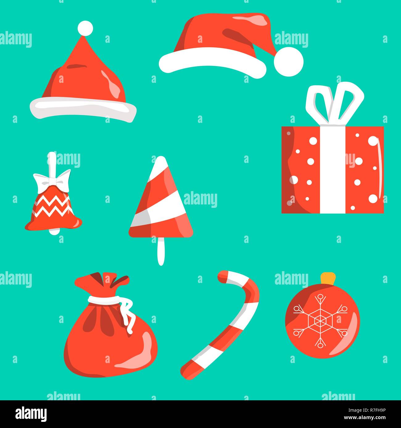 Turquoise christmas card fir Stock Vector Images - Alamy