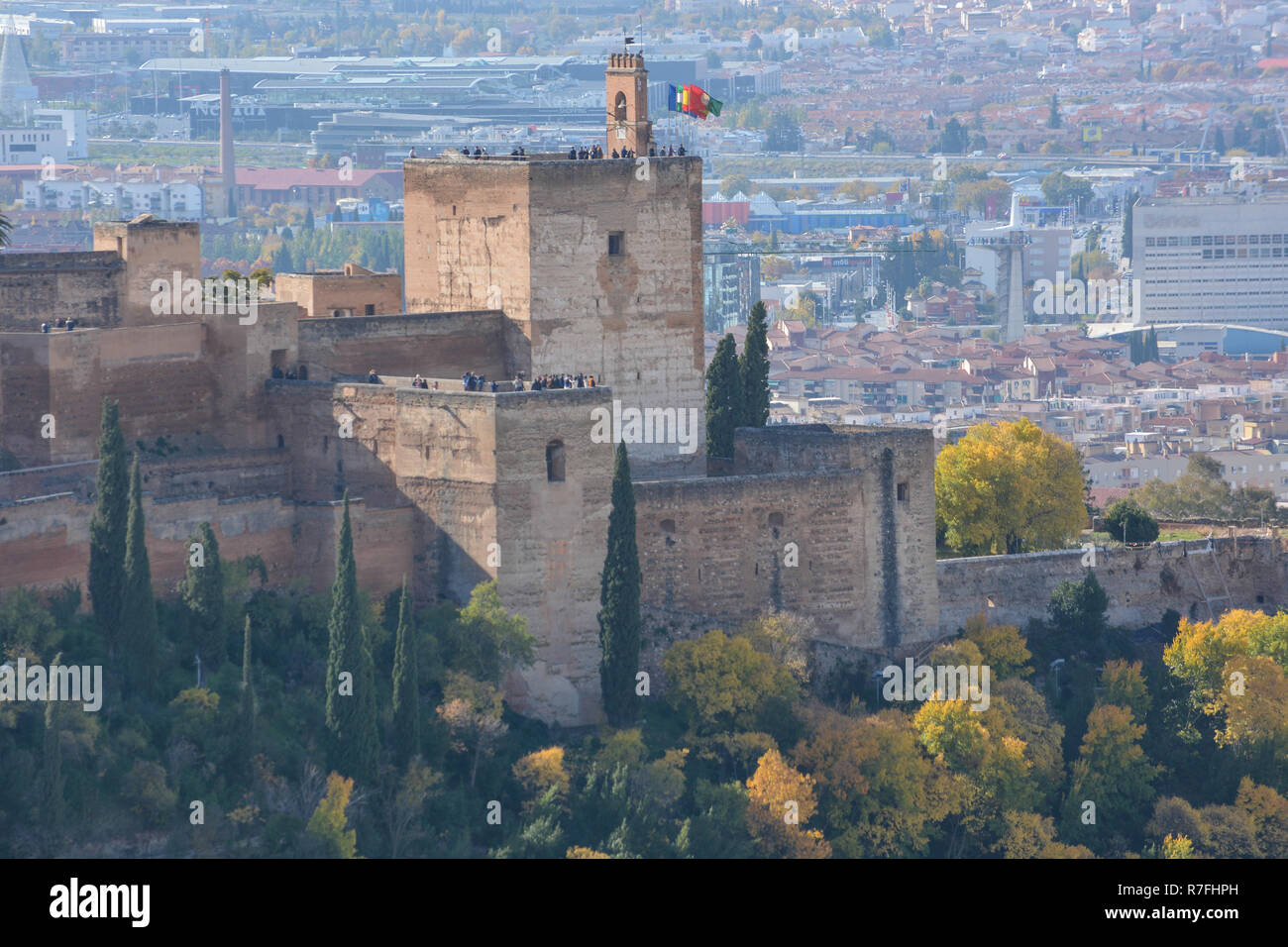 Alhambra in November. Granada, Andalusia. Fortress in southern Spain ...