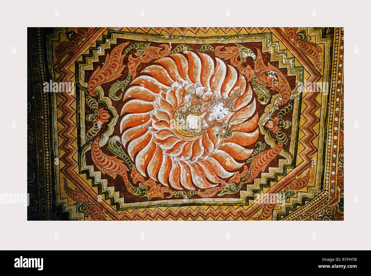 Myanmar, Burma, Pagan, Ananda Temple Monastery frescoes, 1966 or ...