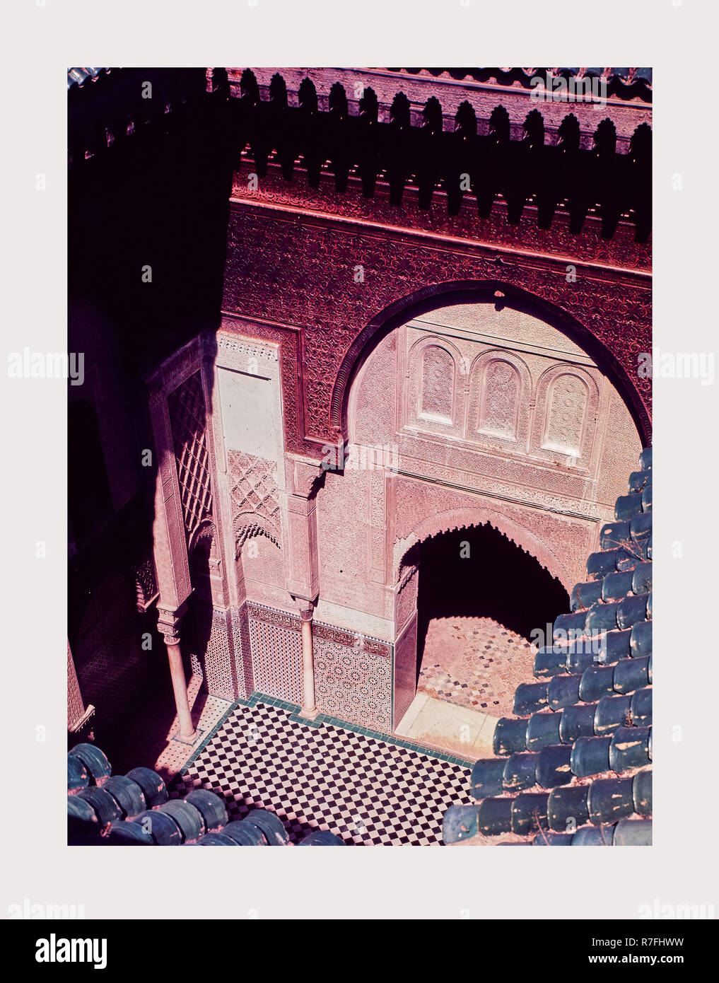 Morocco, Fès, Attarin Medersa, 1967 or earlier Stock Photo - Alamy