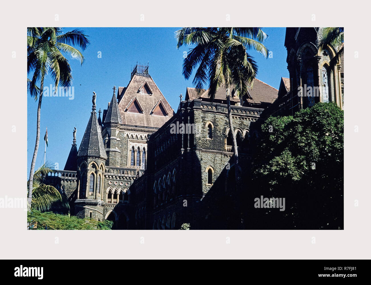 India, Mumbai, Bombay, Victorian Gothic buildings, 1968 or earlier ...