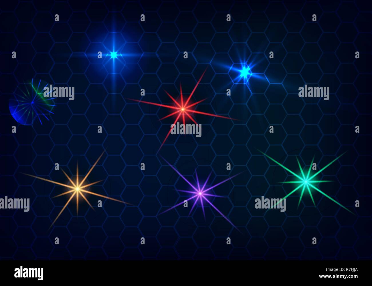 Light flare sparks blue Stock Vector Images - Alamy