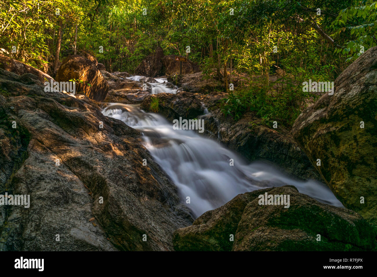 The Phaeng Waterfalls 5 Koh Phangan Thailand Surat thani Stock Photo ...