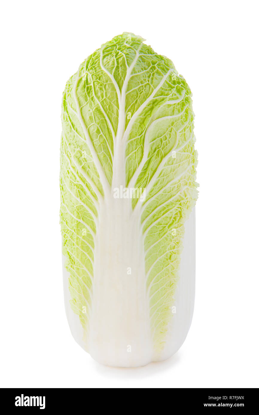 Fresh chinese cabbage in a cut isolated on white background Stock Photo ...