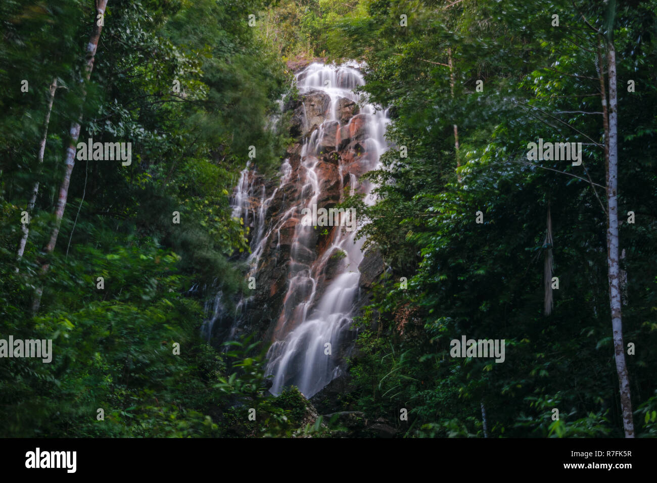 The Huge Phaeng Waterfall Koh Phangan Thailand Surat thani Stock Photo ...