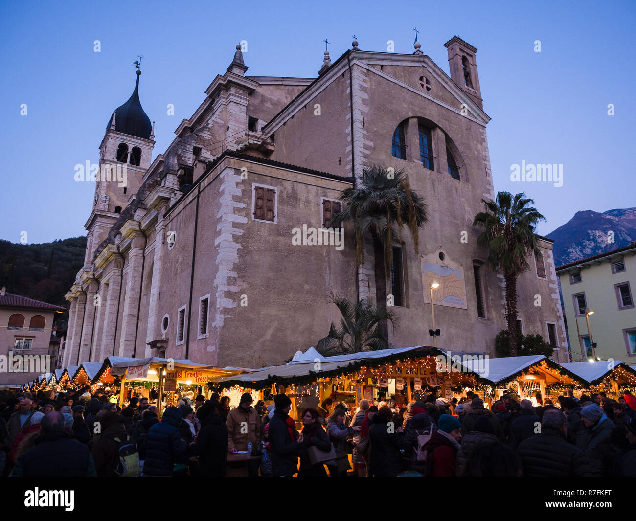 Arco, Italy - November 11, 2017: Characteristic Christmas markets in ...
