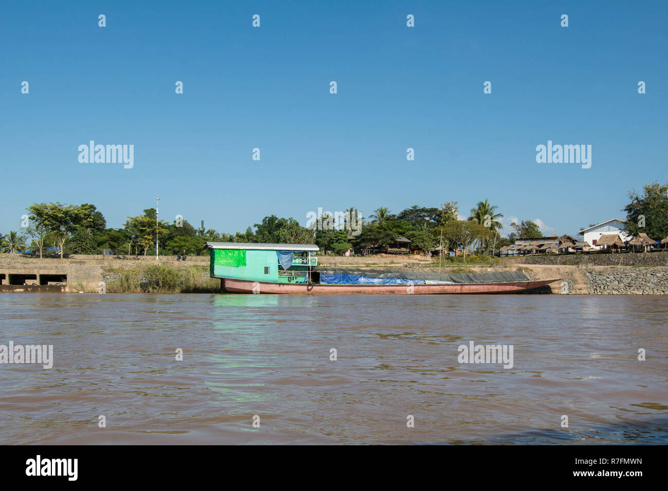 Thailand Myanmar sleeping cabin old boat riverboat river cabin ...