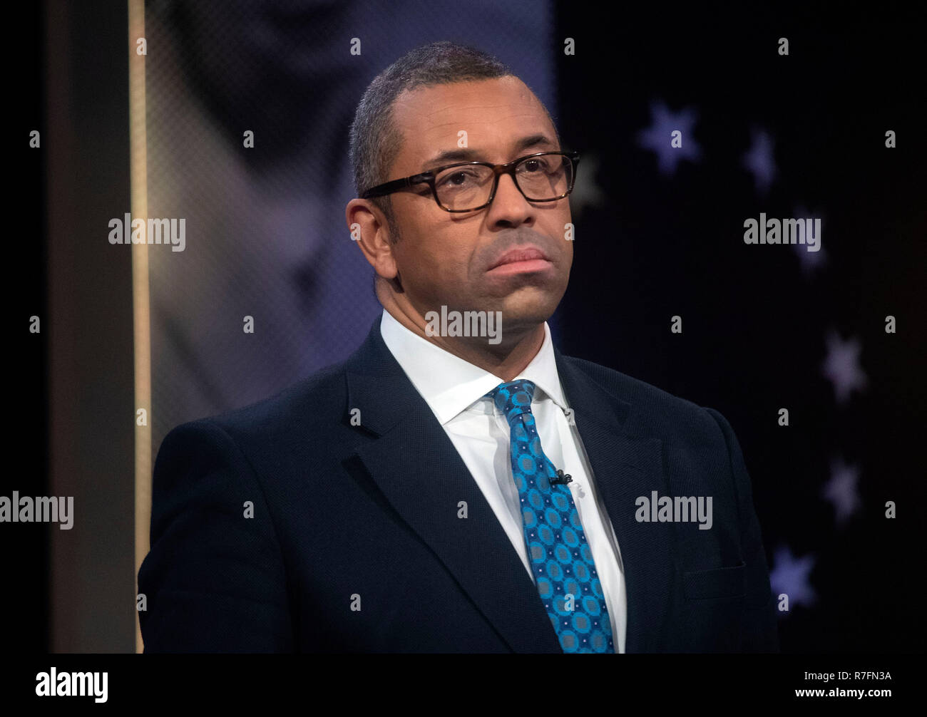 Conservative MP James Cleverly prepares to take part in the Channel 4 ...