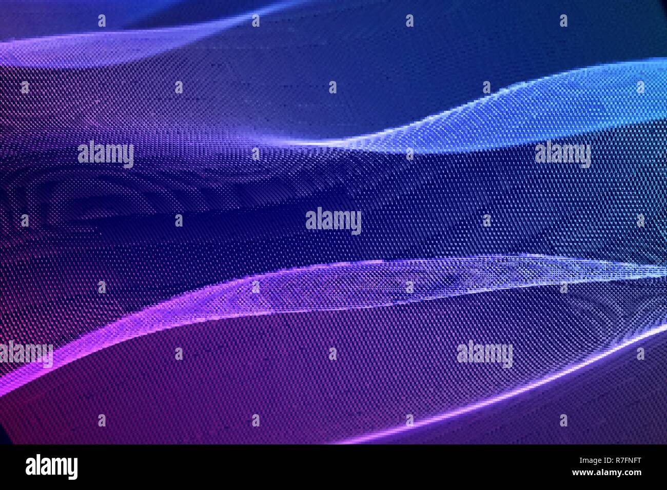 3D Sound waves, visual audio equalizer. Big data abstract visualization ...