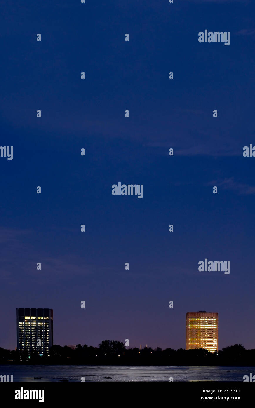 Beautiful Evening Sky and Apartment Building Tower with Open Space ...